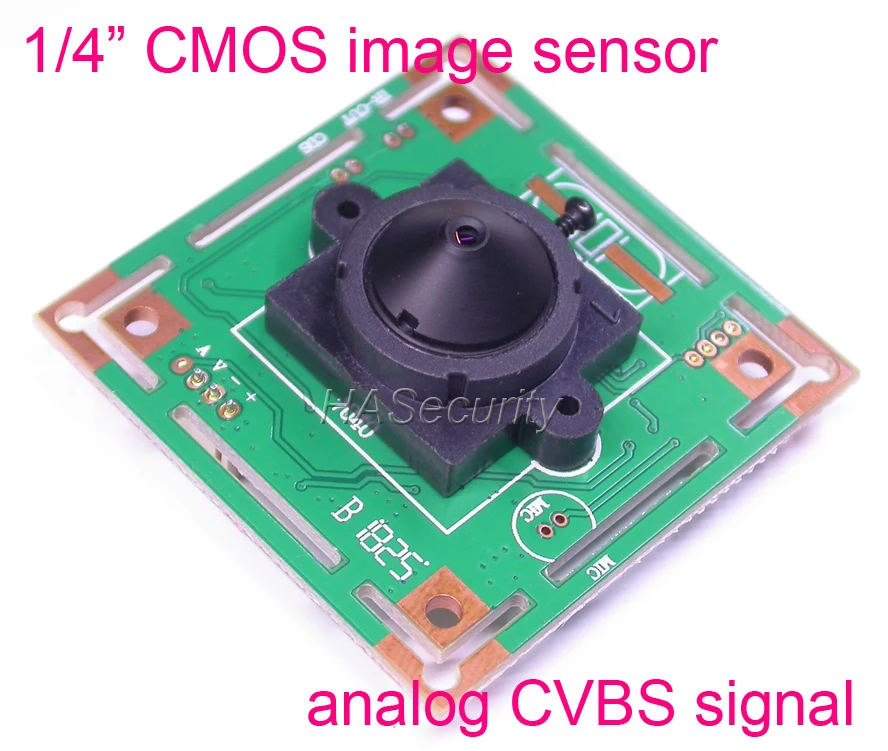 3.7mm LENs 1/4" 7040 CMOS image sensor CCTV camera PCB board module ...