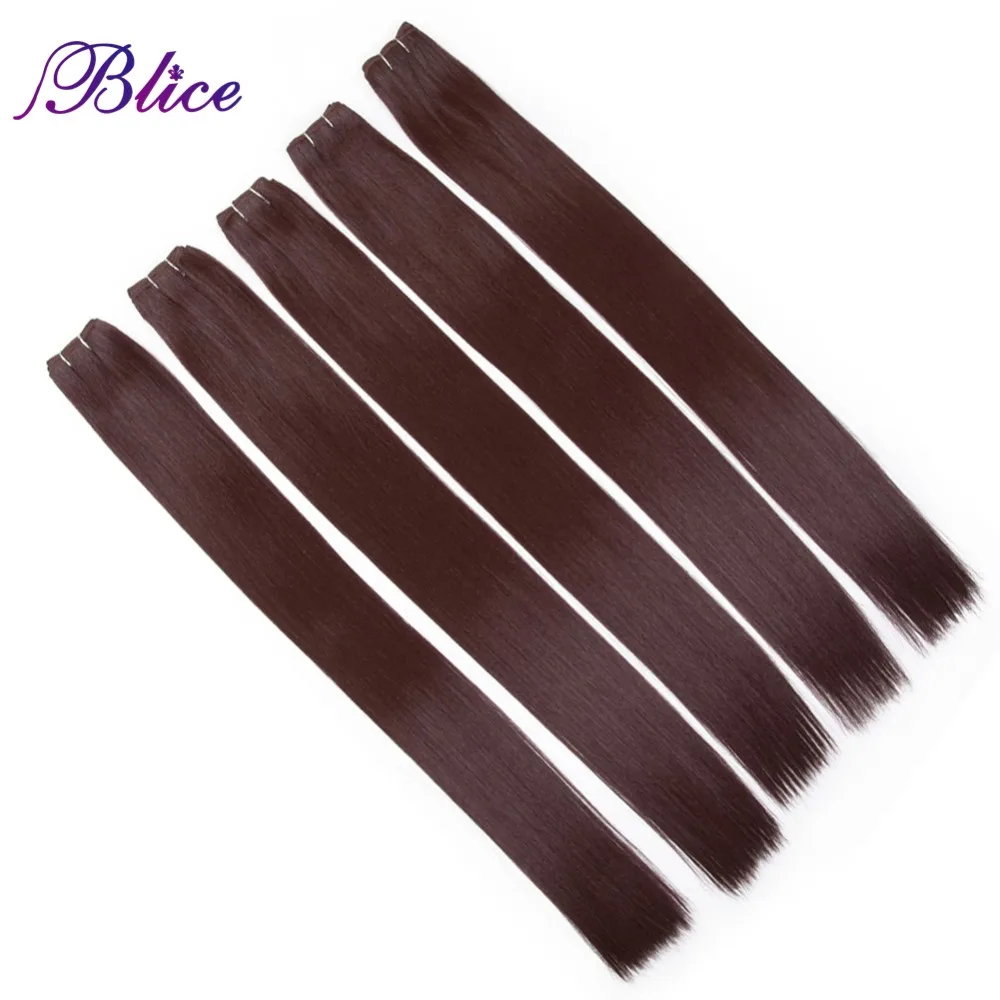 Blice Synthetic Hair Extensions 5 Pieces/Lot 26 Inch Yaki Straight Hair ...