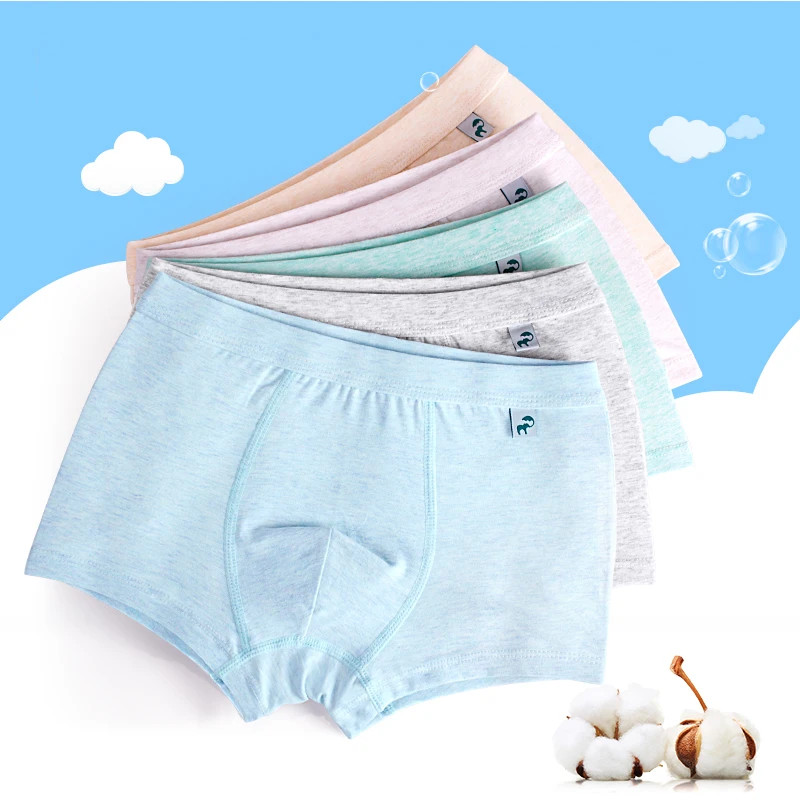 2 uds. Ropa interior para niños de esquina plana de algodón puro para ...