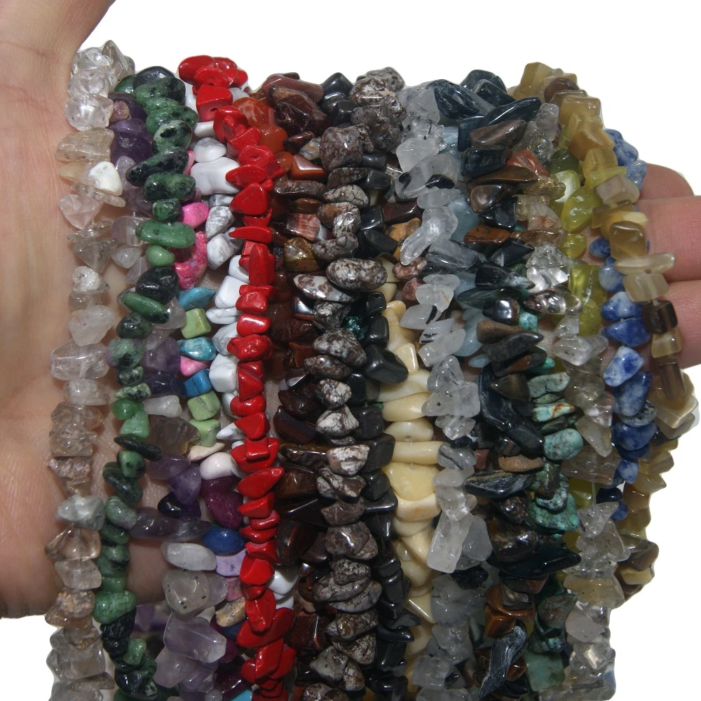 5 8MM Natural Stone Irregular Shape Freeform Chip Bead Amethysts Agates ...