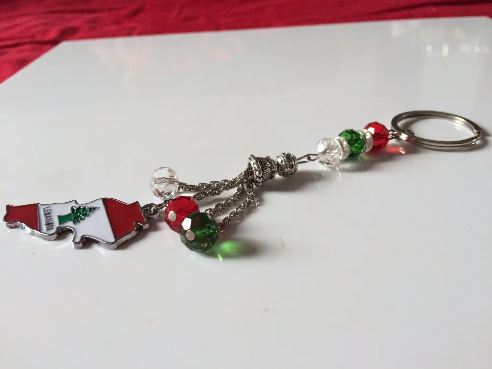 Lebanon-prayer-beads-Rosary-masbaha-flag-color-Keychain-Lebanese-map ...