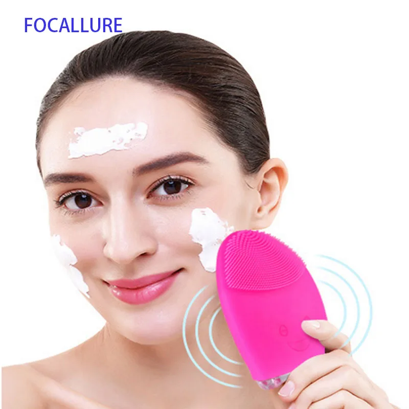 피부 Care Mini 전기 페이셜 청소 마사지 Brush Face Washing Machine 방수 실리콘 Face 클렌저 ...