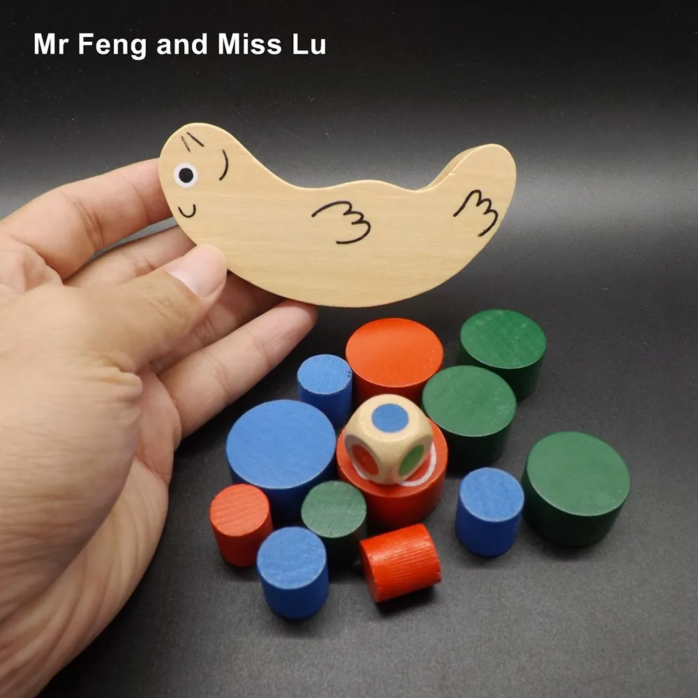 Mini Cute Snail Balance Blocks Heap Wooden Building Blocks Early ...