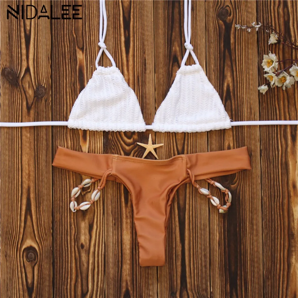 2018 Sexy Bikinis Women Shell Bikinis Set Swimwear Women Swimsuit Push ...