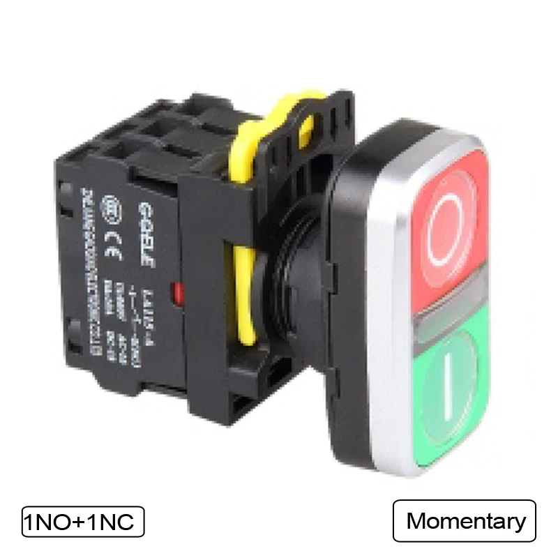 5-PCS-Push-button-switch-Start-stop-Double-Pushbutton-With-Pilot-Lamp ...