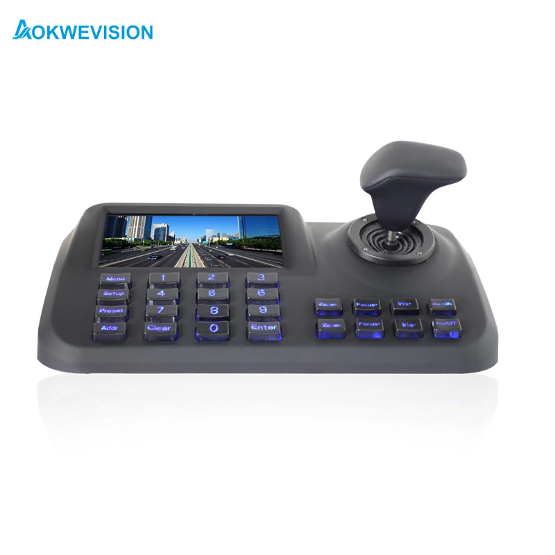 Compatible Onvif 3D CCTV IP PTZ joystick controller keyboard with 5 ...