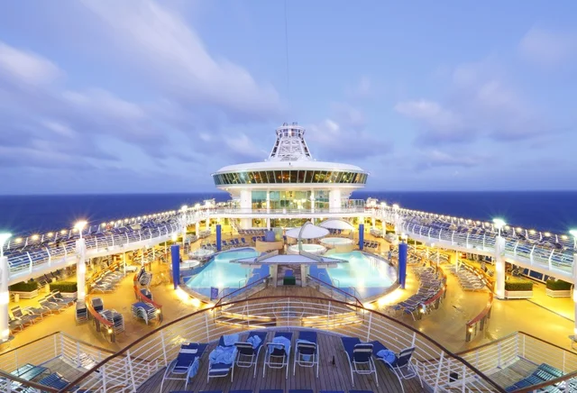 Laeacco Gorgeous Open Deck Cruise Ship Landscape Photography Backdrops ...