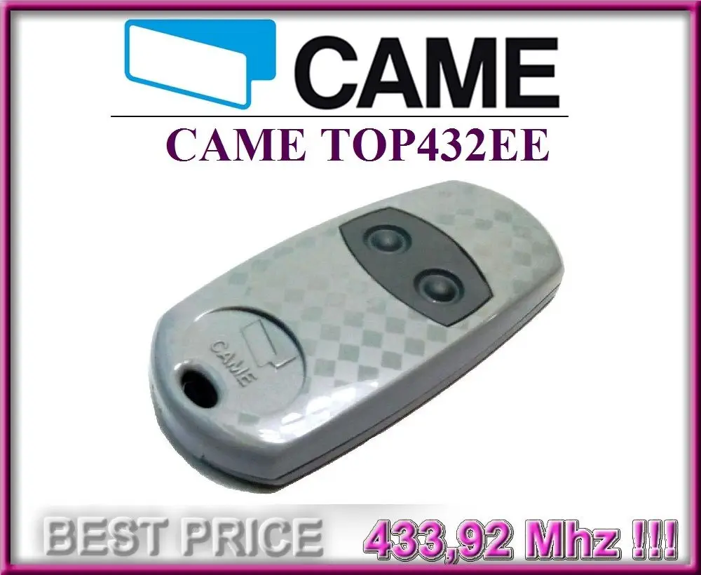 for CAME TOP432EE 2 Button Key Fob Remote Control TOP 432NA Electric ...