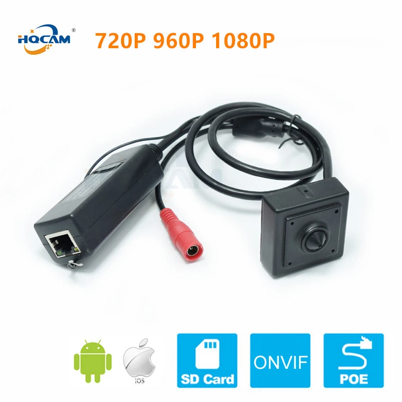 HQCAM 720P 960P 1080P Micro SD card POE Mini IP Camera Home onvif P2P ...