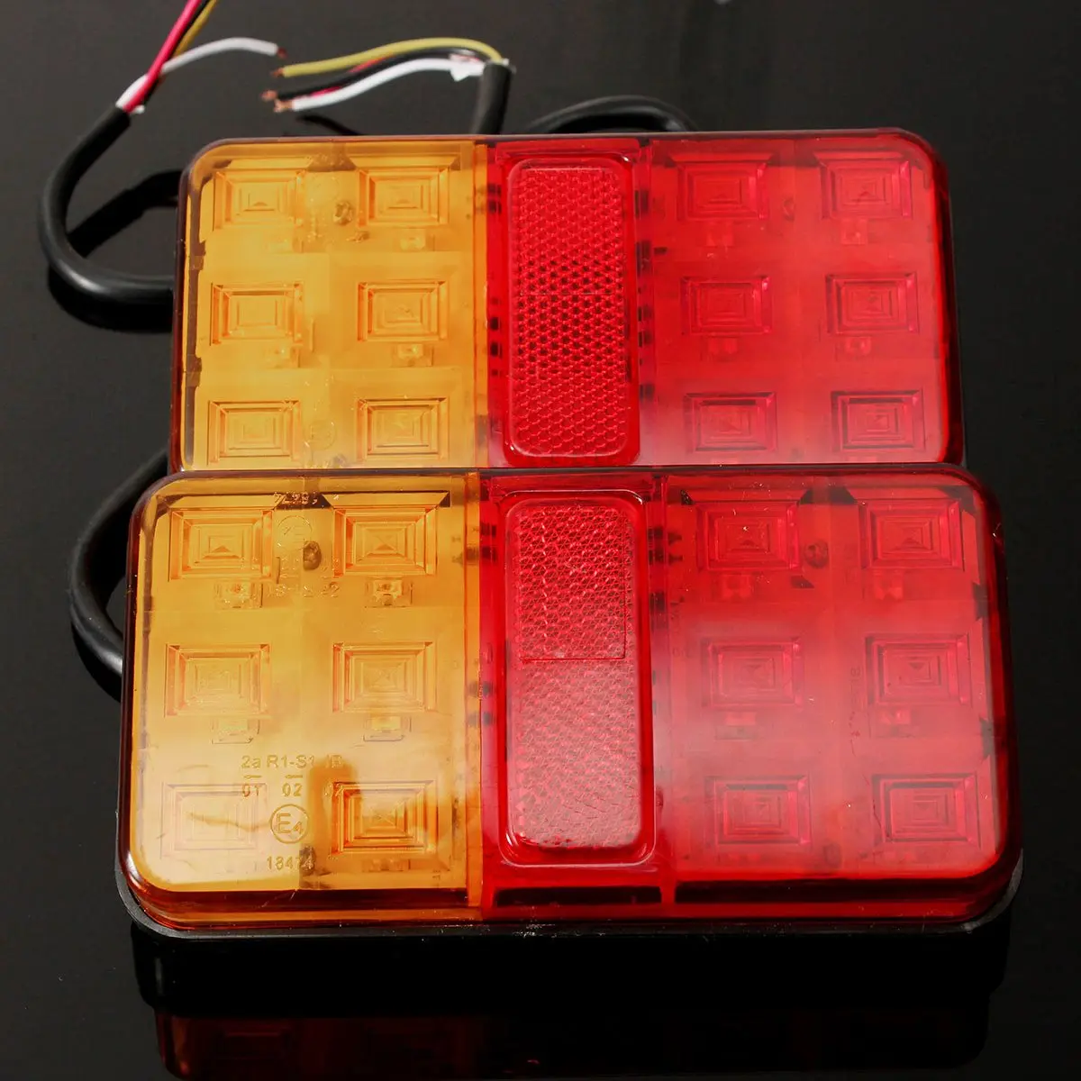 2x Trailer Truck Lorry Caravan LED Rear Tail Brake Stop Light Indicator ...