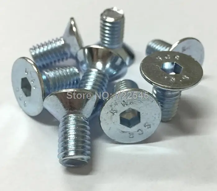 M8 x 12 DIN7991 Hexซ็อกเก็ตcountersunkหัวหน้าหมวกสกรูหัวแบนกรูเกรด8.8 ...