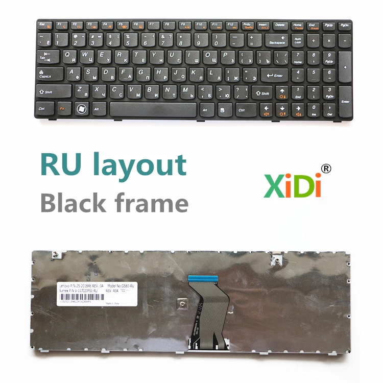 Replacement Keyboard With Frame For Lenovo Ideapad G580 G585 Series ...
