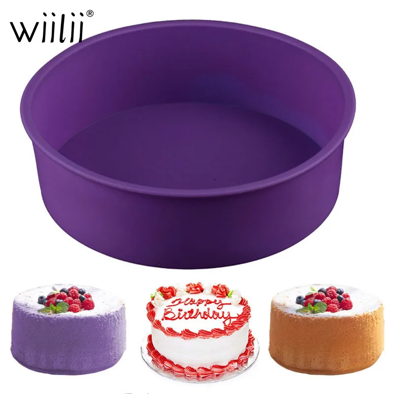 브라 우니시 폰 스폰지 금형 크림 파이 덩어리 팬에 대 한 라운드 실리콘 케이크 금형 Diy 생일 케이크 금형 빵 베이킹 팬케이크 틀 Aliexpress