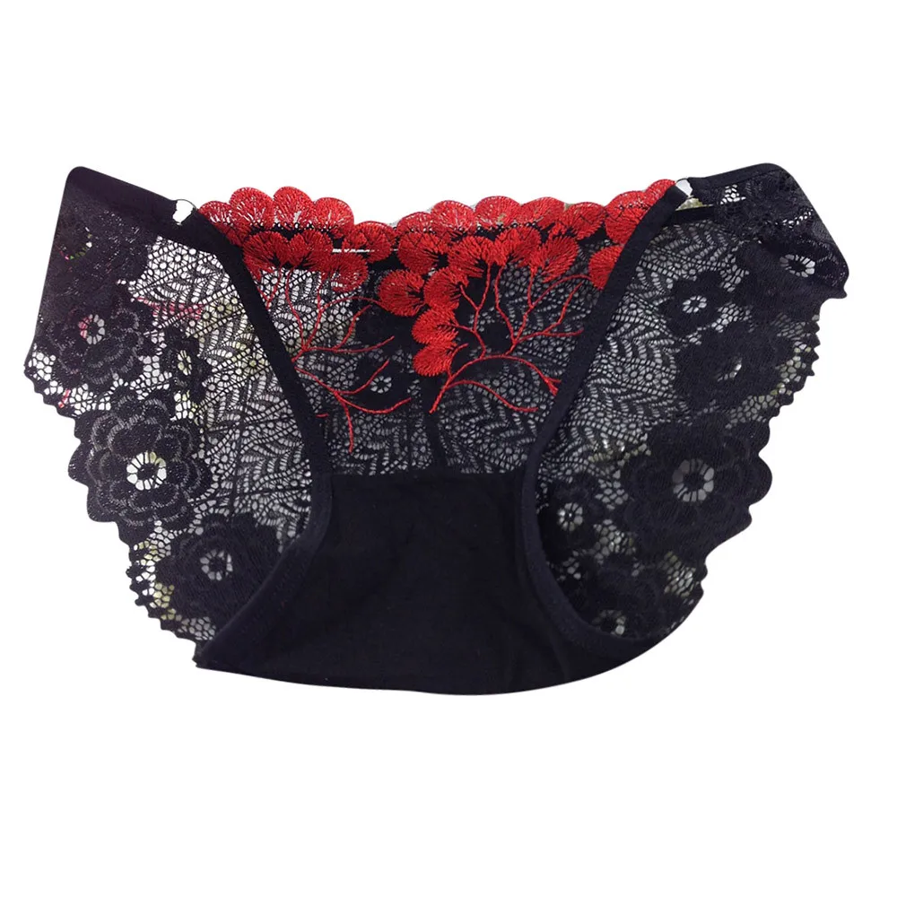 Seamless Lace Panties Sexy Yarn Lingerie Low Waist Temptation Underwear Women Lace Embroidery