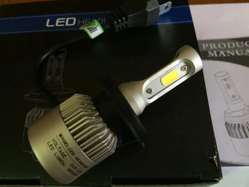 S2 Автомобильный светодиодный головной светильник лампы 72 Вт COB Авто противотуманных фар с ...