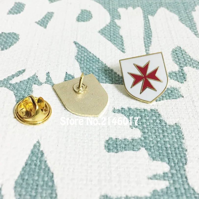 50pcs Custom Pins Badge 18mm Masons Brooch Crusader Warrior Order ...