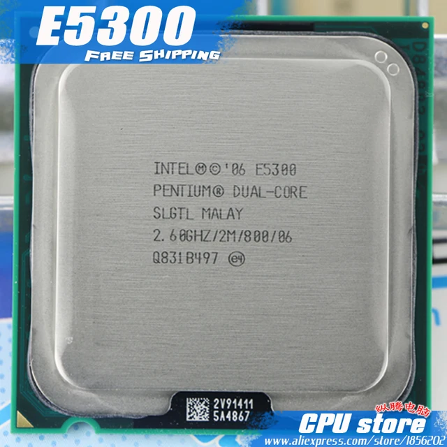 Intel Pentium Dual Core E5300 CPU Processor (2.6Ghz/ 2M /800GHz) Socket ...