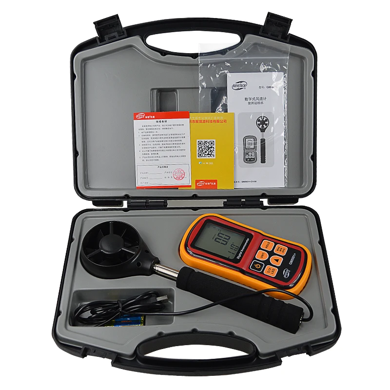 professional anemometer with anemometer wind speed sensor for ...