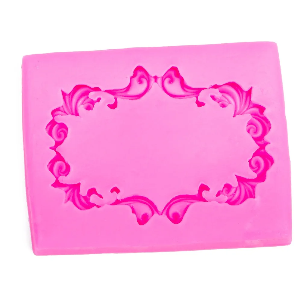 Picture frame shaped 3D fondant cake silicone mold for polymer clay ...