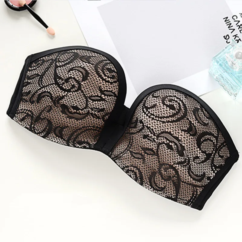 Yasemeen New Seamless Push Up Wire Free Brassiere Sexy Lace Non-slip ...