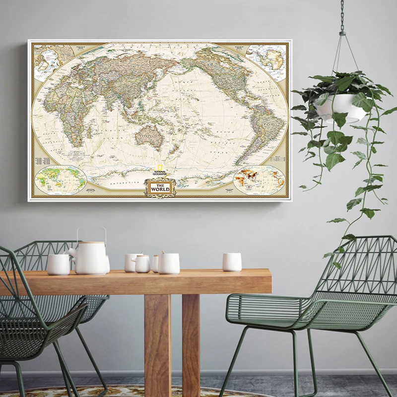 World-Map-Poster-Modern-Style-Travel-Large-World-Canvas-Paintings-Print ...