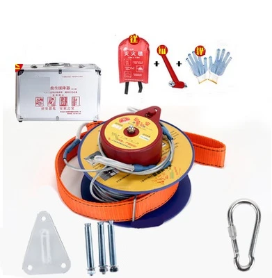 95M 100M High rise escape retarder fire emergency self rescue safety rope aviation steel rigging ...