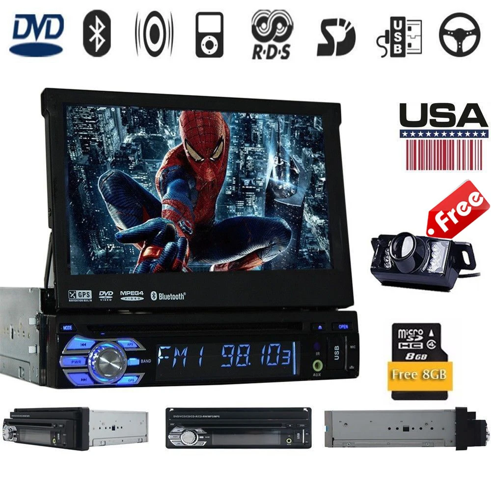 1Din Car Cassette recorder Audioradio DVD Player GPS Navigation car ...