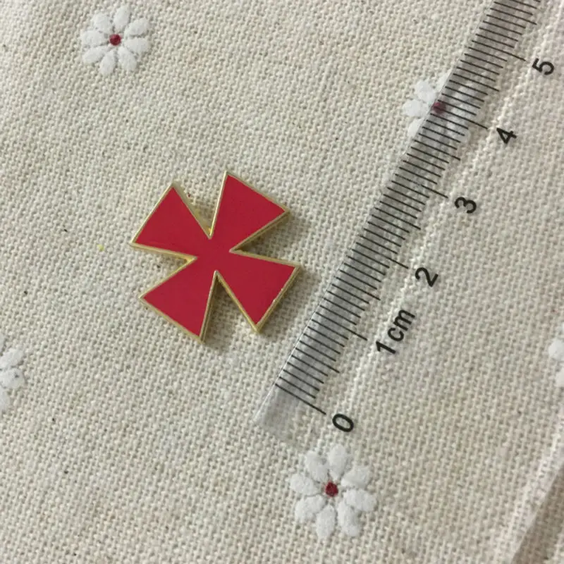 100pcs Wholesale Free Masons Freemasonry red enamel brooch and pins ...