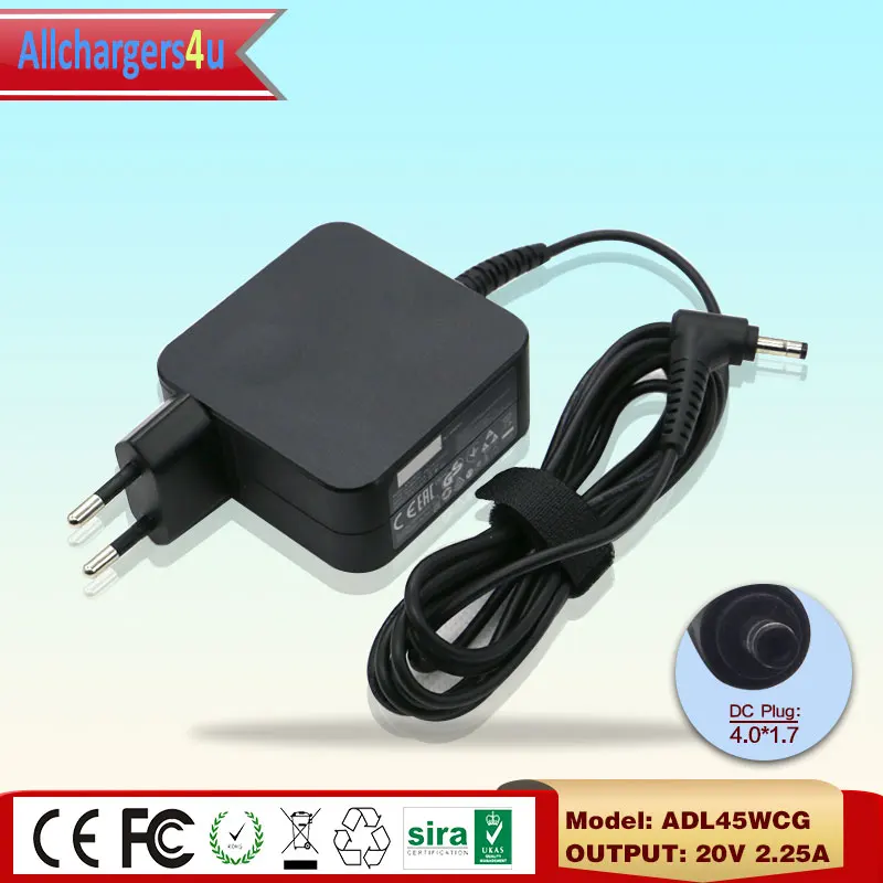 New 20v 2.25a 45w 4.0*1.7mm Adl45wcg Laptop Ac Adapter For Lenovo ...