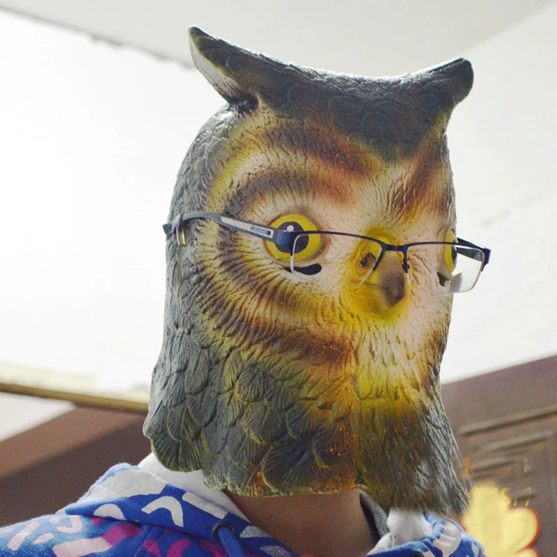 Full-Head-Owl-Latex-Mask-In-Adult-Size-Cute-Animal-Simulation-Masks-For ...