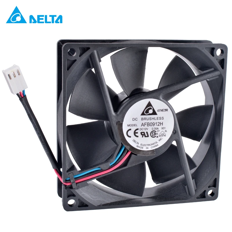 Original DELTA AFB0912H 9cm 90mm fan 9025 9225 12V 0.30A Double ball ...