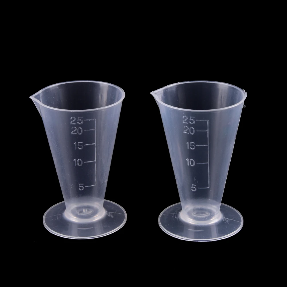 2 X 25ml Plastic Graduated Cylinder plastic kitchen laboratory ...