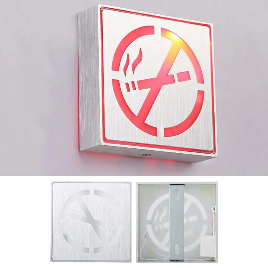 Aluminum LED Indicator Safety No Smoking Warning Sign Smoking ...