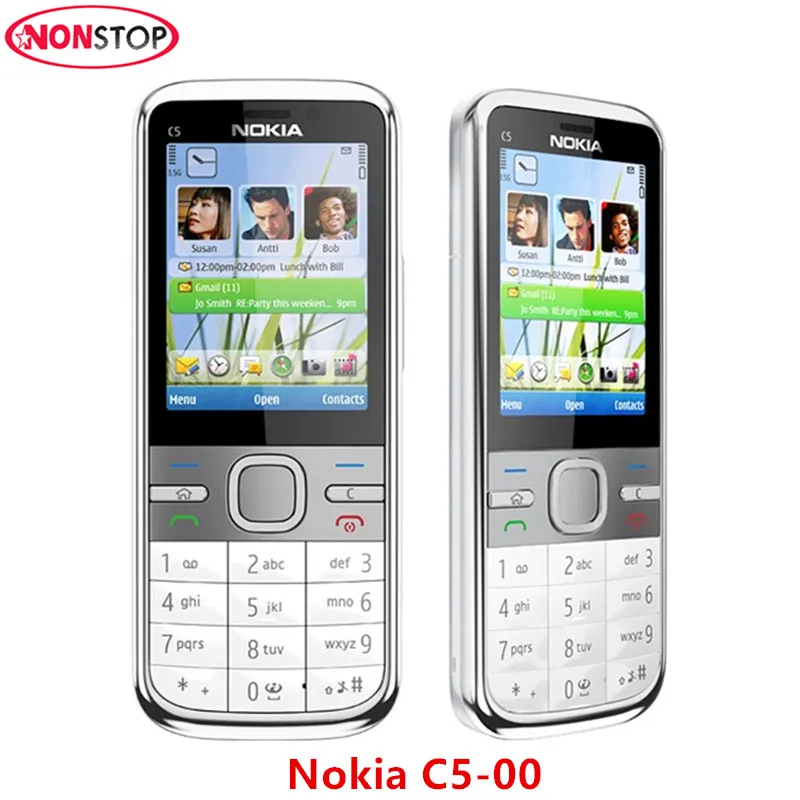 C5 Unlocked Original Nokia C5 00 Cellphone 3MP/5MP Camera 3G GPS ...