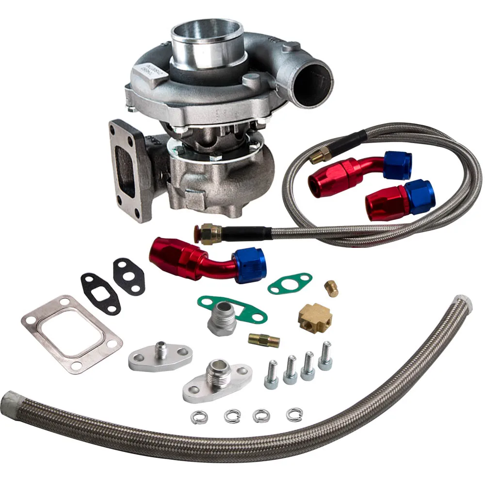 T04E-T3-T4-63-A-R-57-TRIM-TURBO-TURBOCHARGER-COMPRESSOR-400-HP-BOOST ...