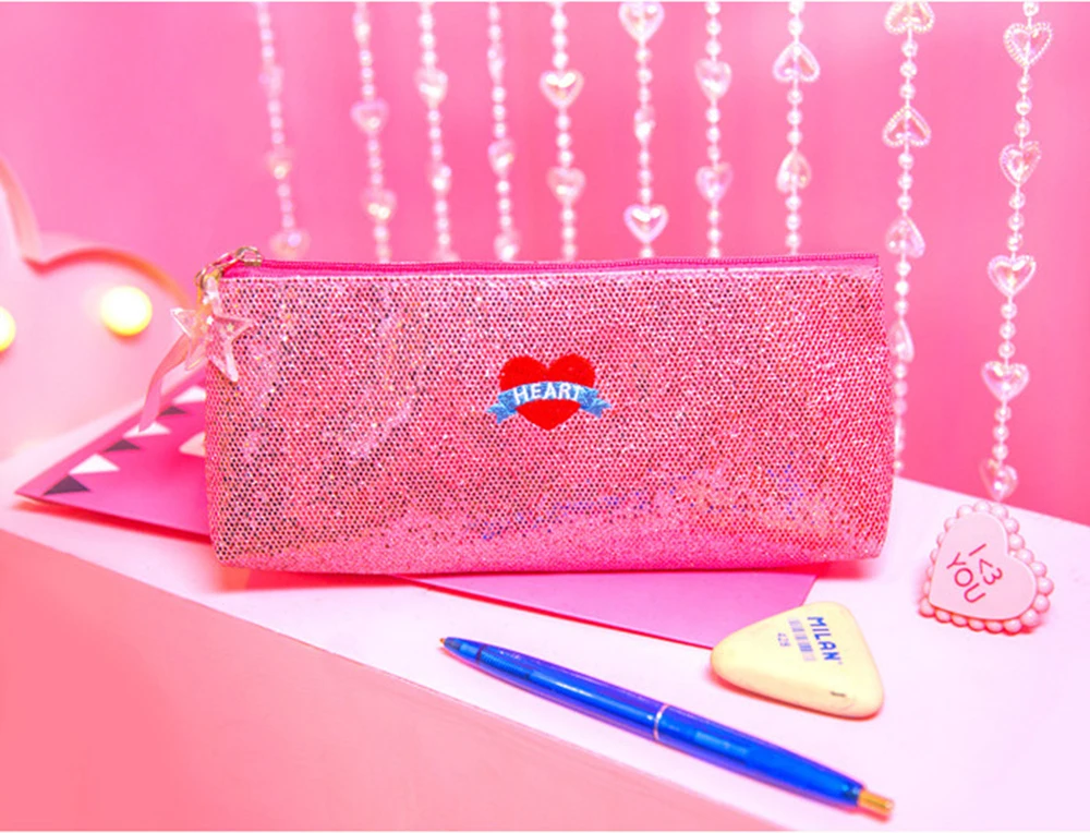 Креативный чехол-карандаш с единорогом, супер блестящие полиуретановые ...