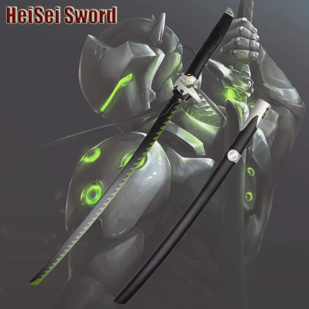 Cosplay Overwatch Genji espada japonesa Ninja Anime juego Real Katana ...