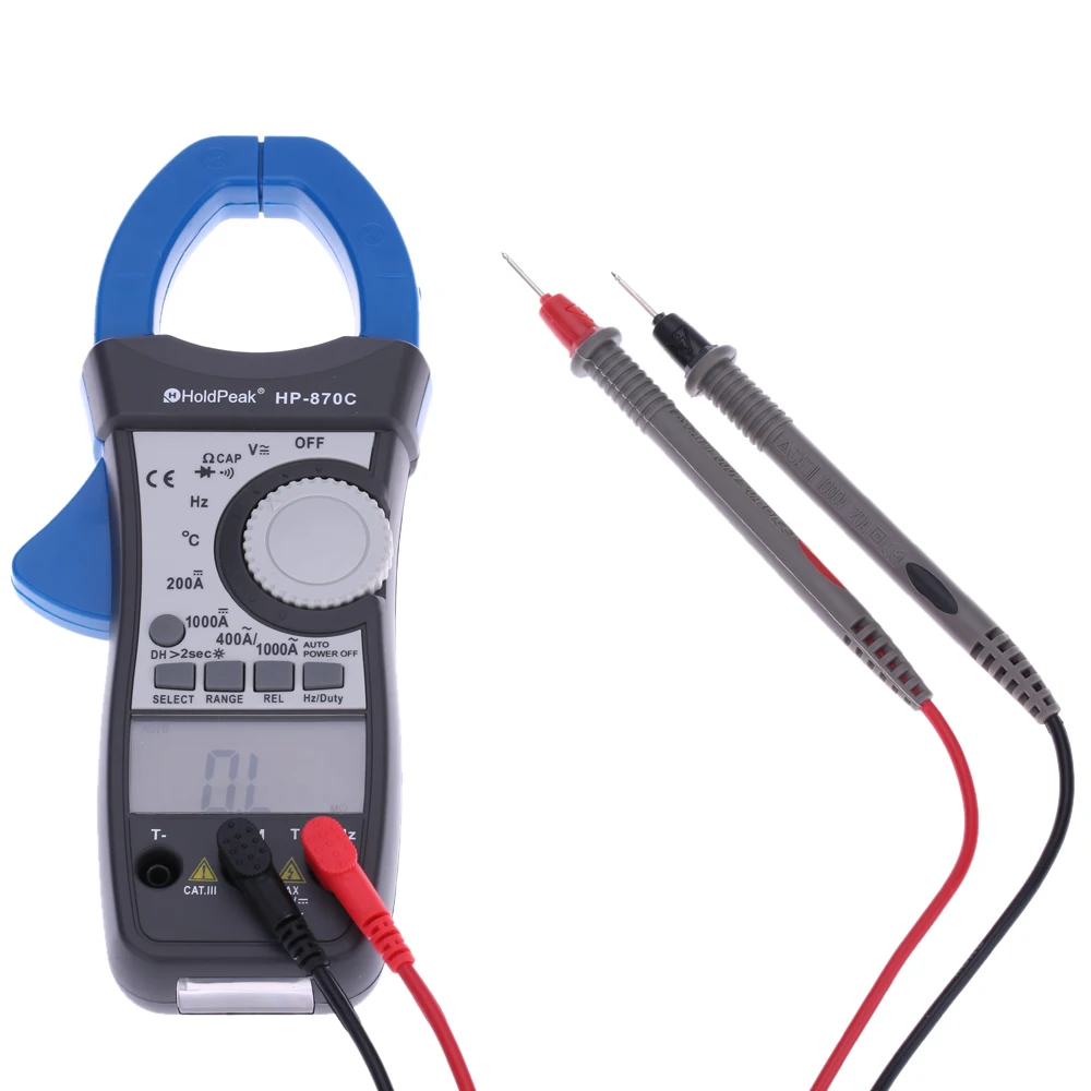 Купить holdpeak hp - 870c авто диапазон digtal двойной дисплей 1000a ac ...