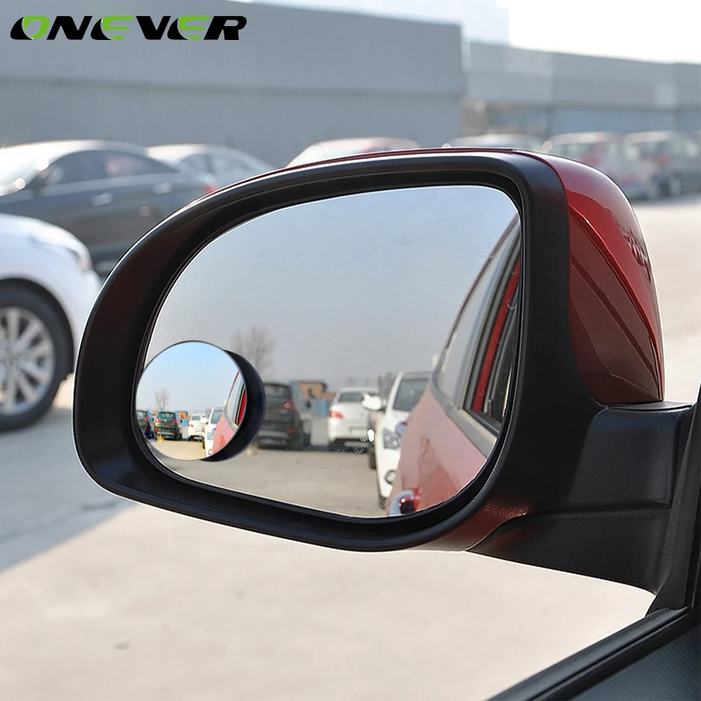 Onever 360 Degree Car Rear View Mirror Rotating Wide Angle Blind Spot 
