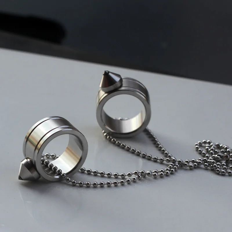 New Portable Stainless Steel Self Defense Ring For Women Men Safety ...