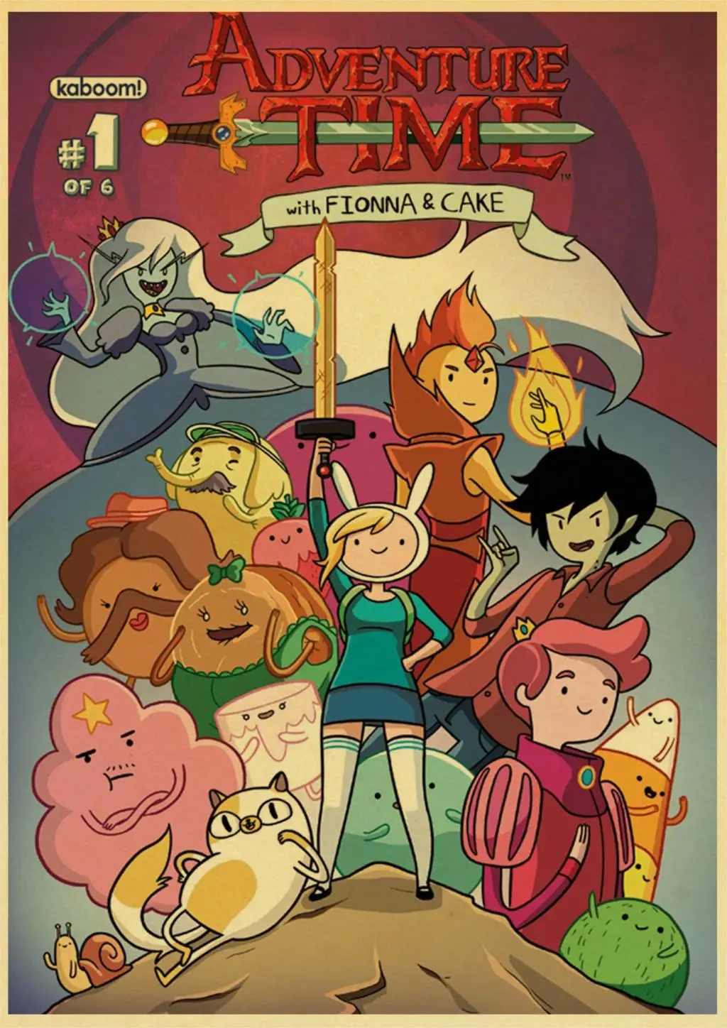 Adventure Time With Finn And Jake Cartoon Poster - KawaiiMerch.com