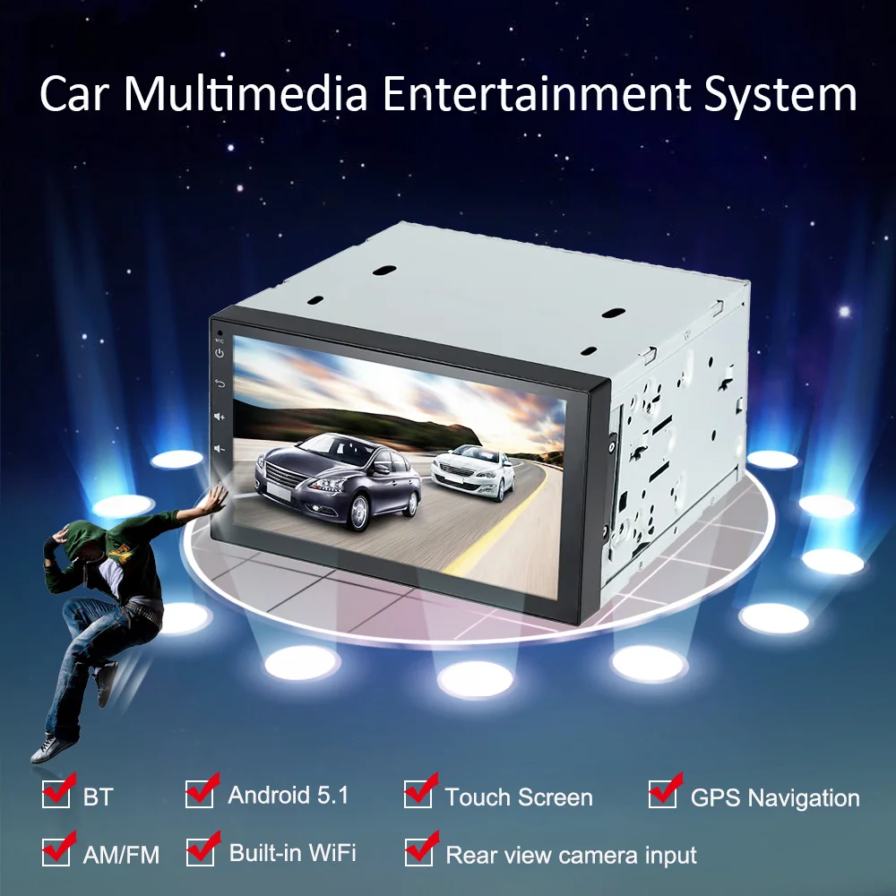 Best Price KKmoon 2 Din HD Touch Screen Car Stereo Radio Player GPS ...