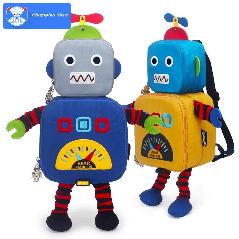 Baby Bag Toddlers Anti Lost Backpack Cartoon Machine Robot Toys Bag ...