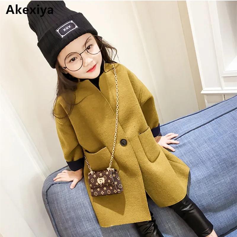 Kids-girl-overcoat-Winter-new-fashion-Houndstooth-wool-coat-for-girls ...