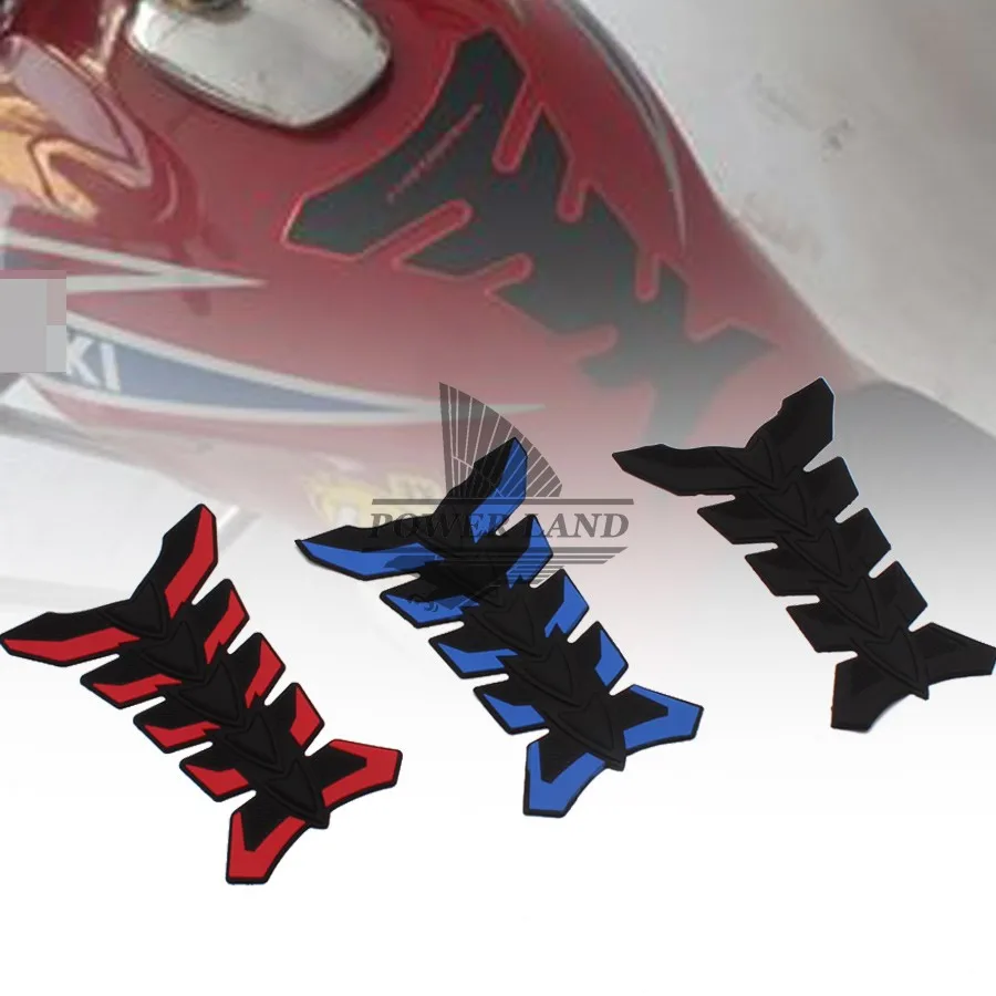 Blue/red/black 3color 3d Rubber Sticker Motorcycle Sticker Fuel Gas ...