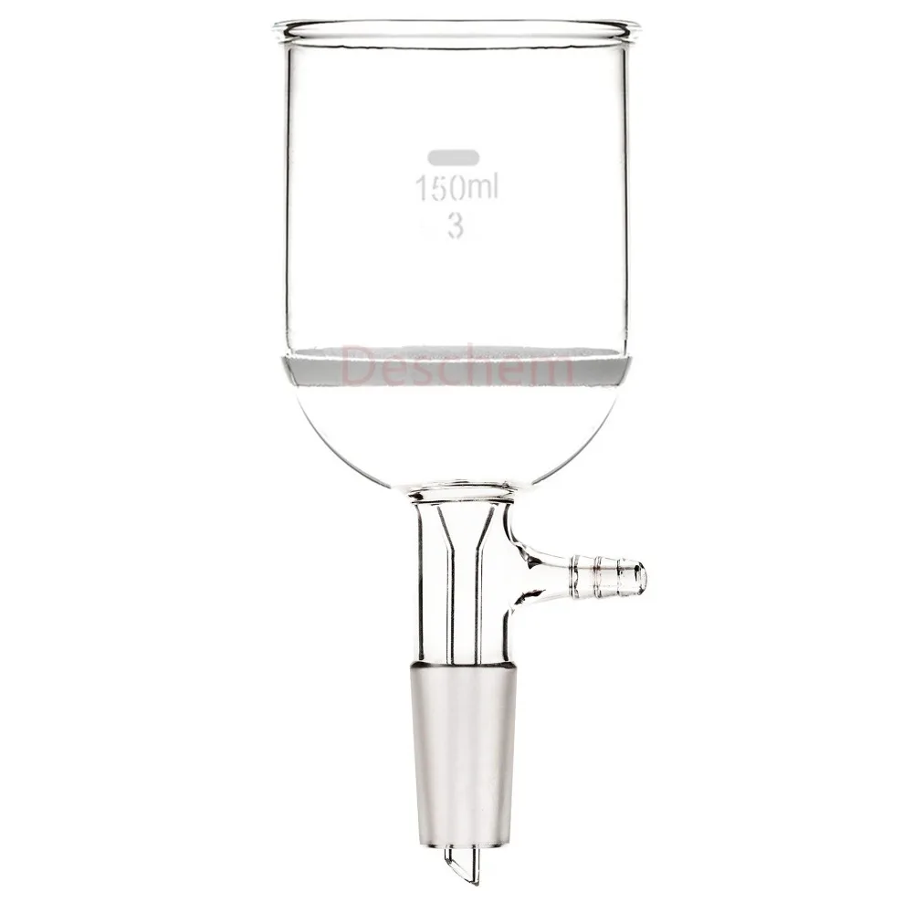 150ml-24-40-Glass-Buchner-Funnel-3-Coarse-Filter-Hose-Connection-Lab ...