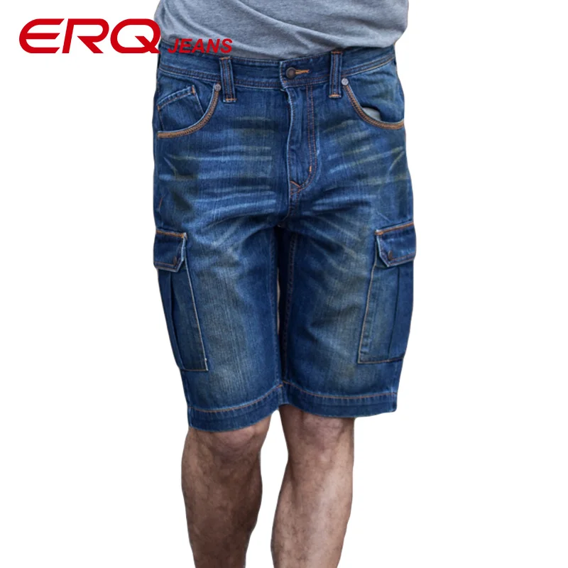2017 Regular Fit Men Shorts Jeans Fashion Skinny Jeans Men Shorts High Quality Cotton Denim Blue