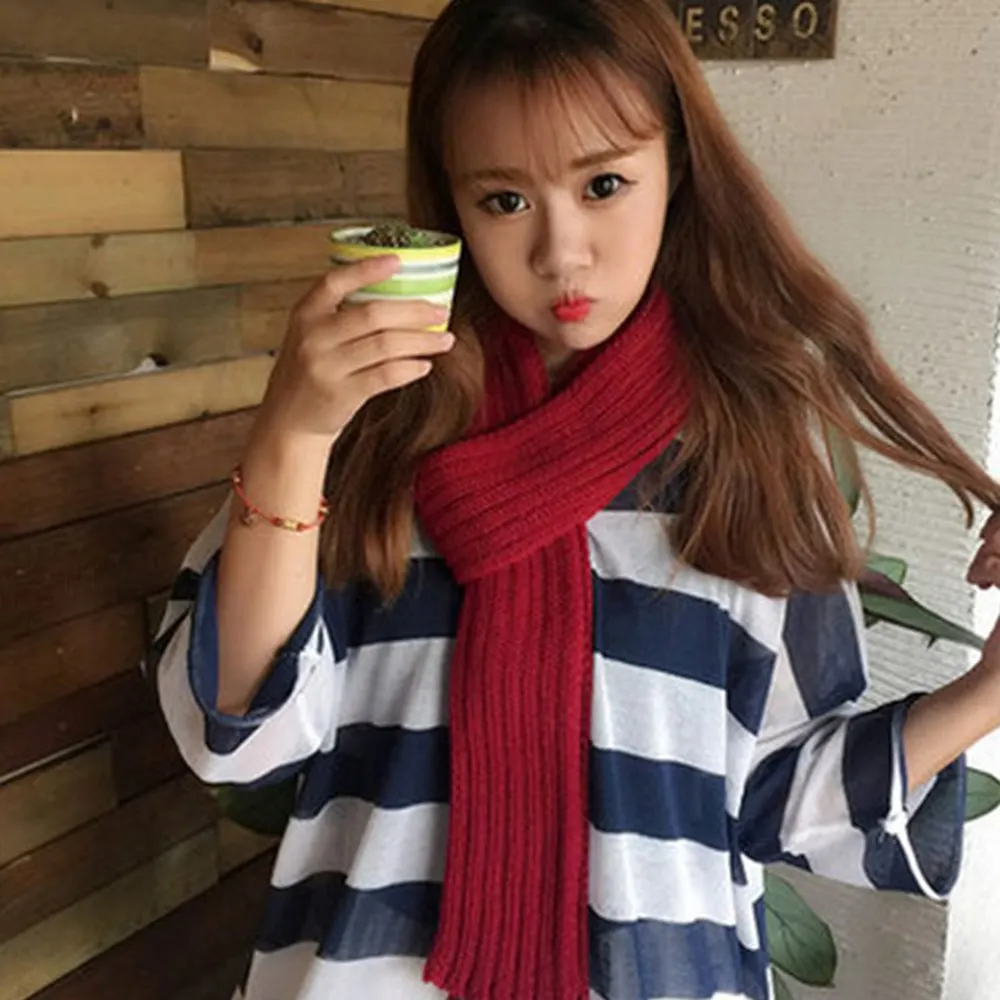 Alargado Engrosamiento de lana bufanda Femenina versión Coreana Otoño e ...