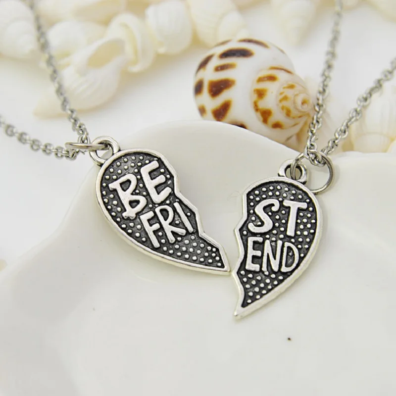 Best Friends Jewelry Broken Heart 2 / Set Necklace Best Friend Necklace ...