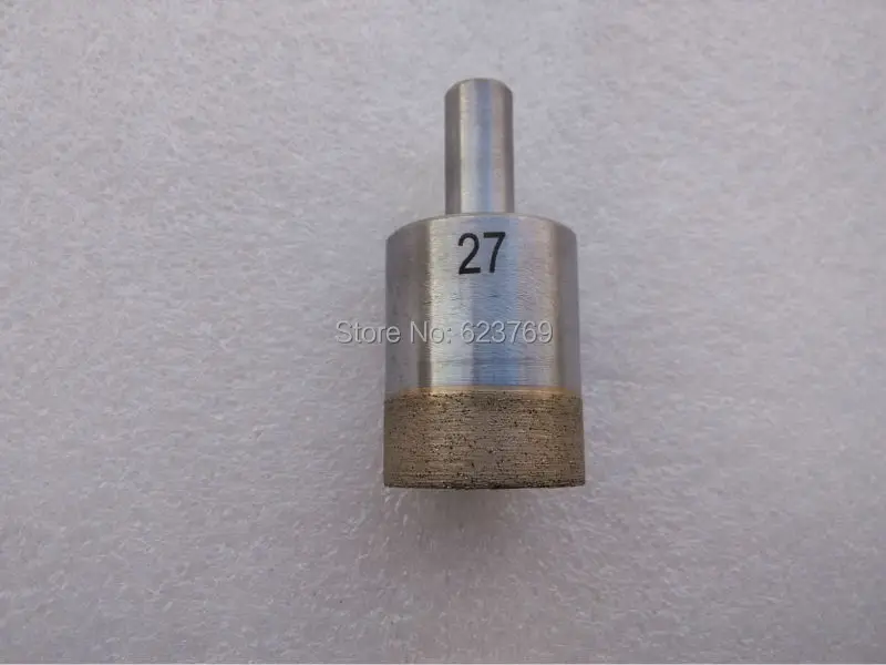 Rzz 27mm Glass Drill Bit Diamond Core Drill Bit Sintered Drill Bit For Glass Straight Shank Free